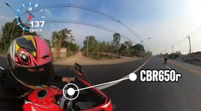 [Clip] Honda Wave 125 'gõ đầu' CBR650R với tốc độ 180km/h GPS | 2banh.vn