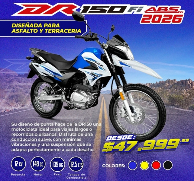 Suzuki DR150 FI ABS 2026 ra mắt: Chiếc cào cào giá 60 triệu đồng làm ...